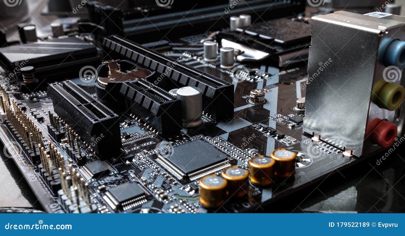Details on the Motherboard of a Personal Computer Stock Image - Image ...