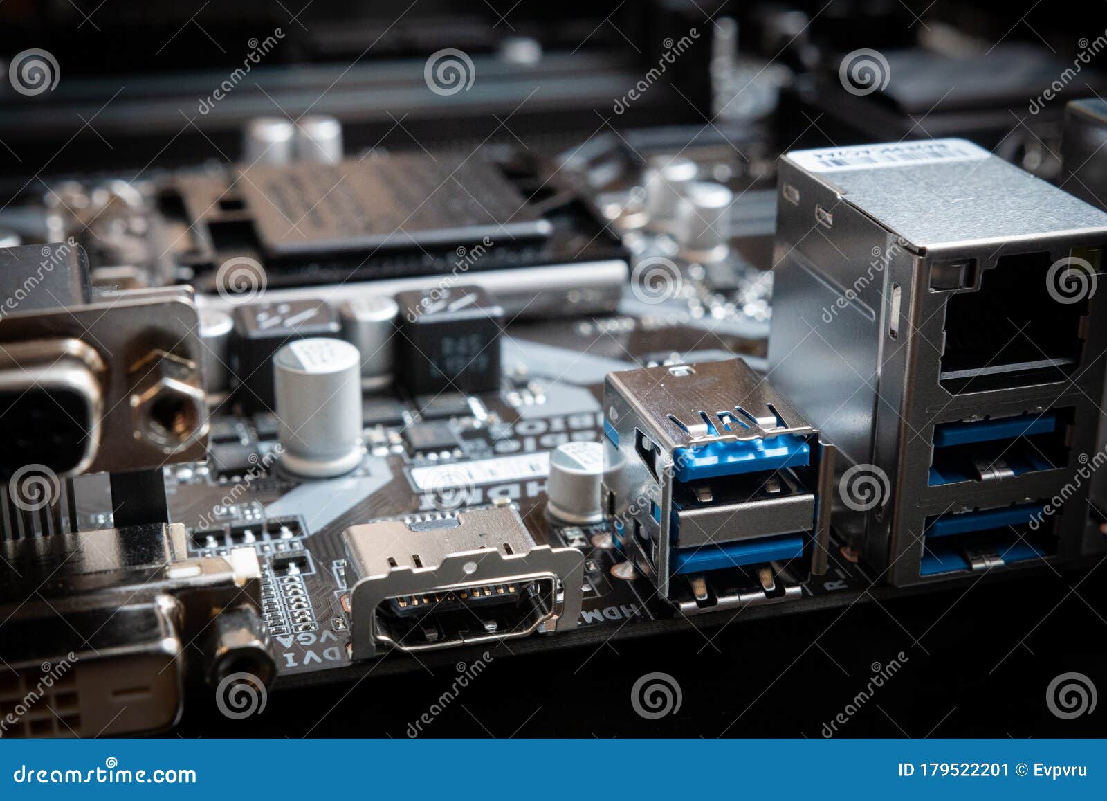 Details on the Motherboard of a Personal Computer Stock Image - Image ...