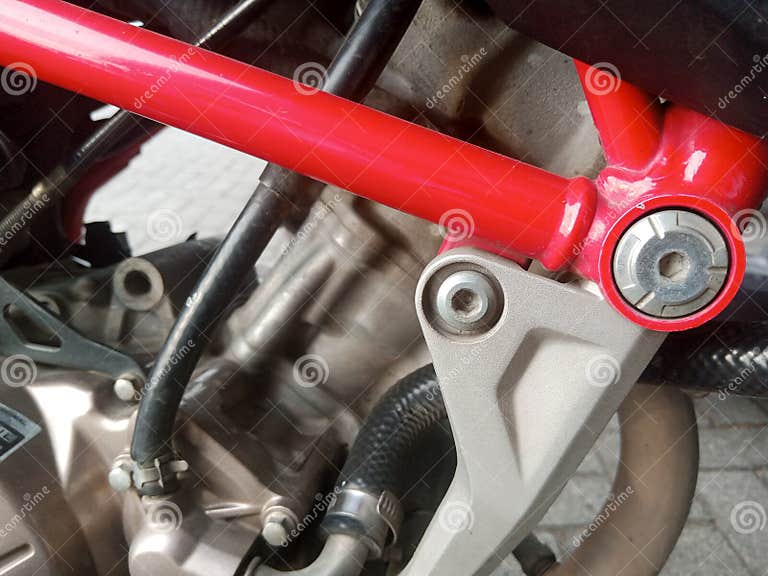 Details of a Motorcycle Engine and Frame Stock Photo - Image of sport ...