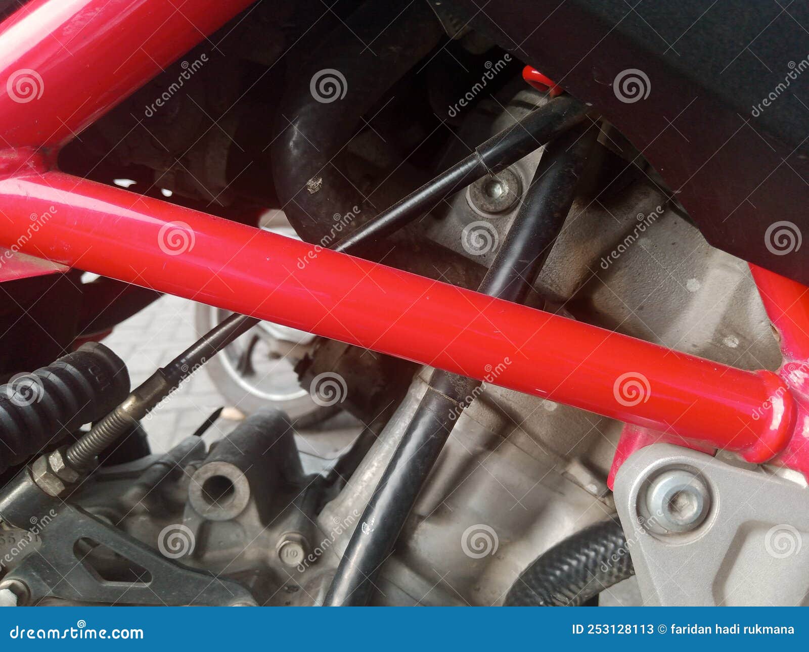 Details of a Motorcycle Engine and Frame Stock Image - Image of concept ...