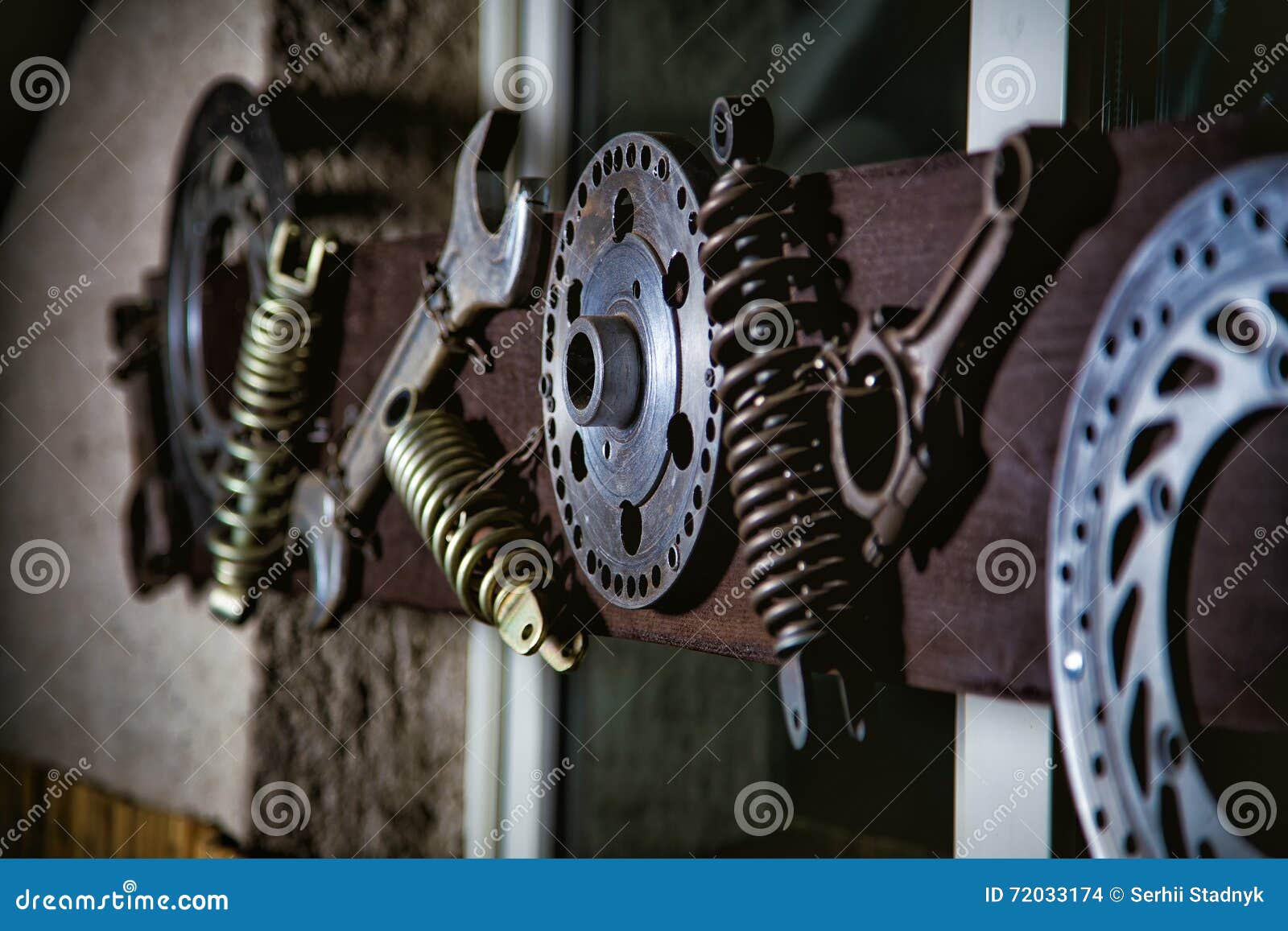Details for Motorcycle, Garage, Interior Decoration Stock Photo - Image ...