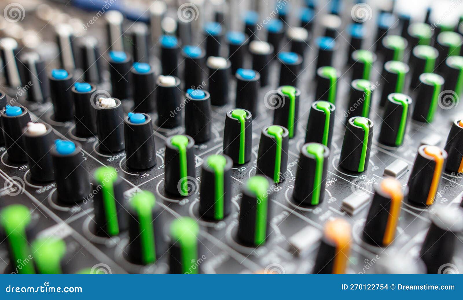 Details on the Music Console. Stock Photo - Image of closeup ...