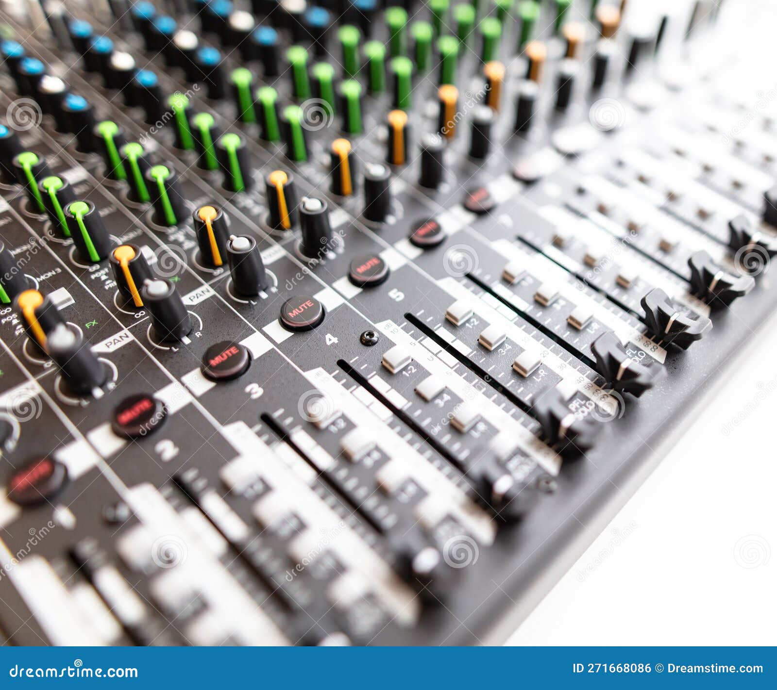 Music Console Illuminated By The Sun, Shades Of Yellow, Equipment ...