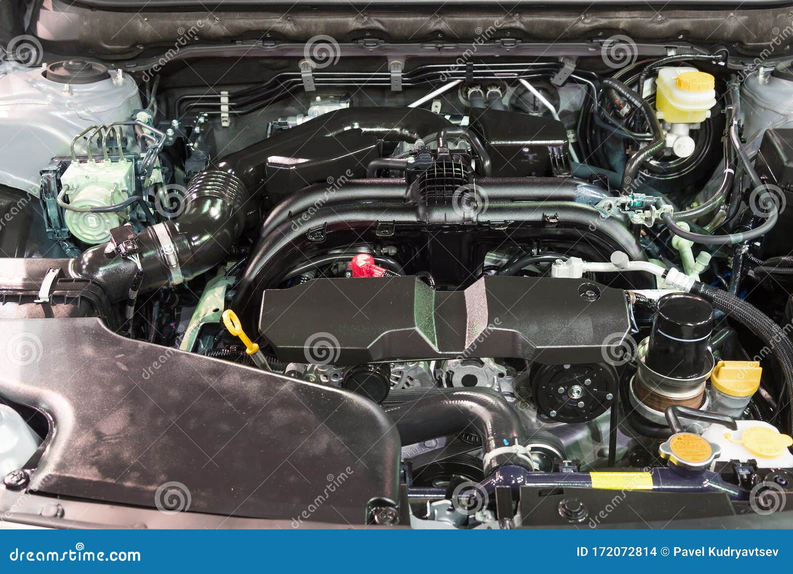 Details of new car engine stock photo. Image of combustion - 172072814
