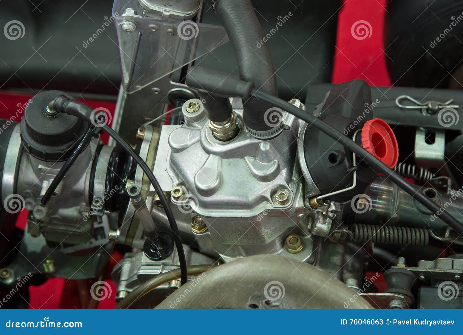 Details of a New Go-kart Engine Stock Image - Image of attachments ...