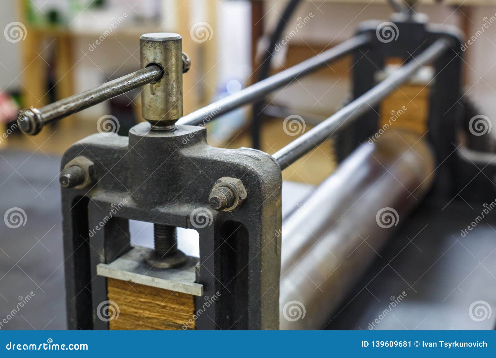 Details of Old Ancient Machine for Making Engravings Stock Image ...