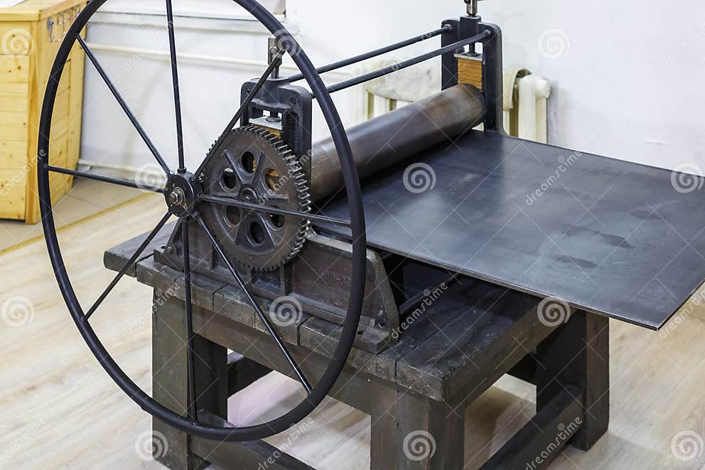 Details of Old Ancient Machine for Making Engravings Stock Photo ...