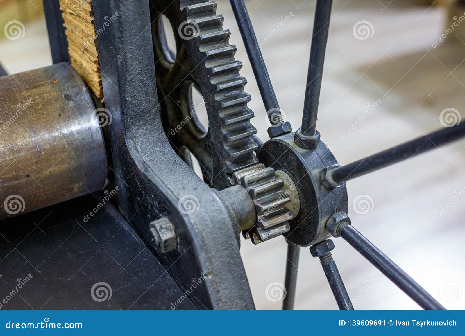 Details of Old Ancient Machine for Making Engravings Stock Image ...