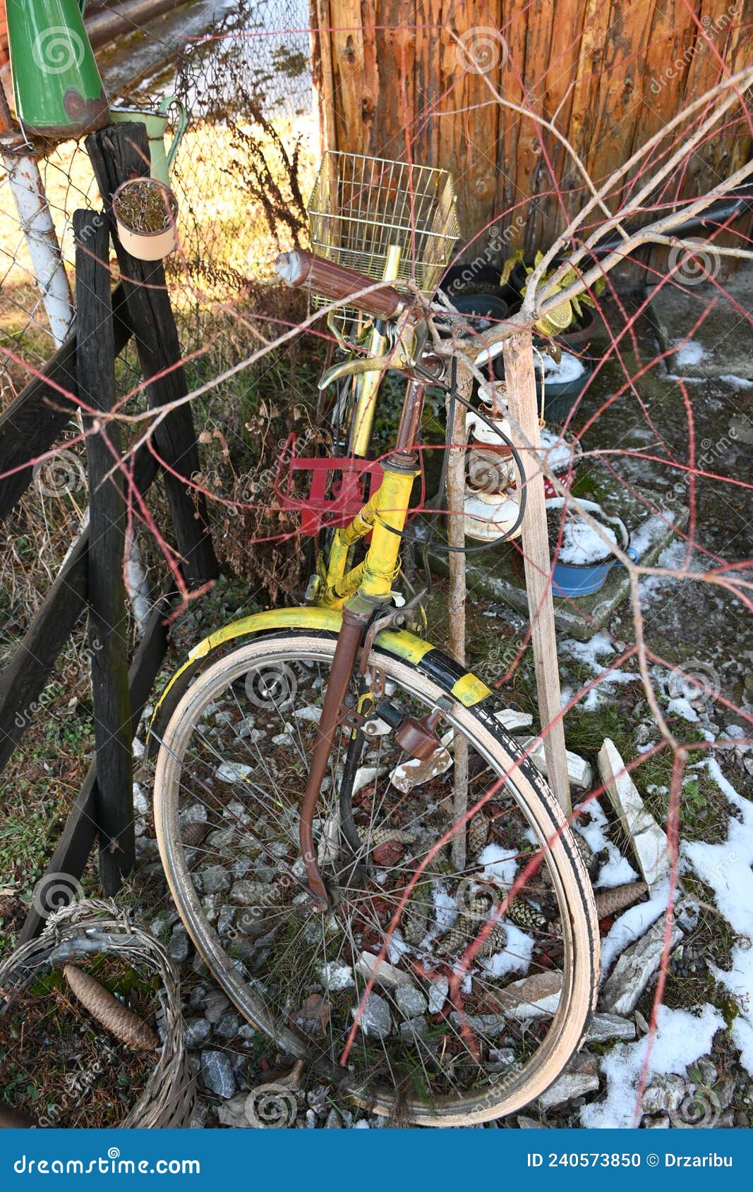 Details on the Old Bicycle Farm Stock Photo - Image of decoration ...
