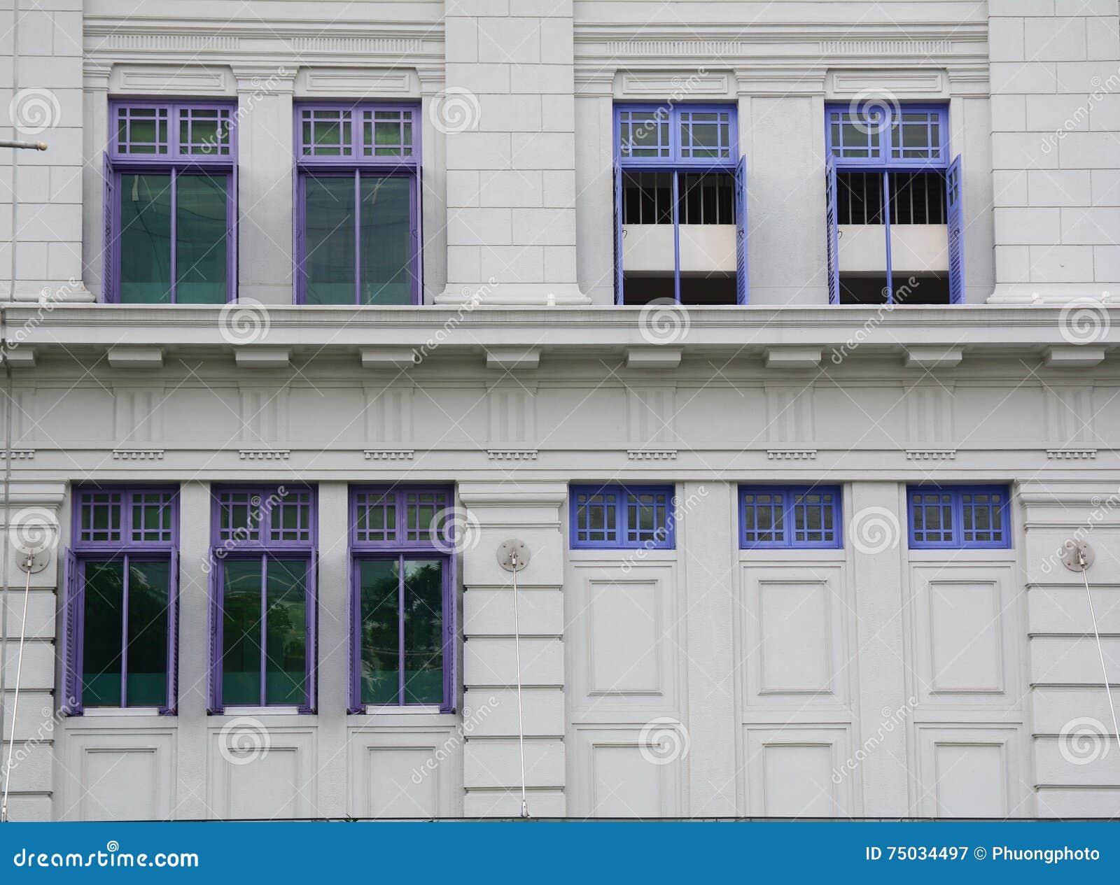 Details of the Old Building in Clark Quay, Singapore Stock Image ...