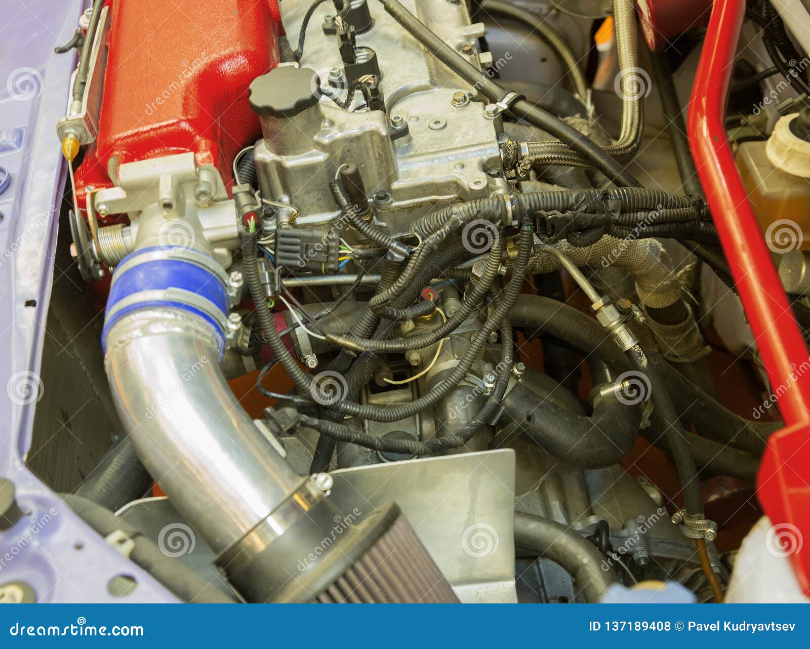 Details of old car engine stock photo. Image of repair - 137189408