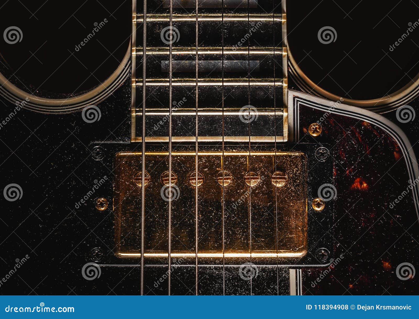 Old Dusty Electric Guitar stock photo. Image of black - 118394908