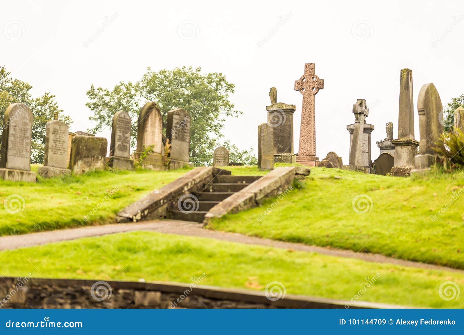 Details of Old Gothic Cemetery, Scotland Stock Image - Image of ...