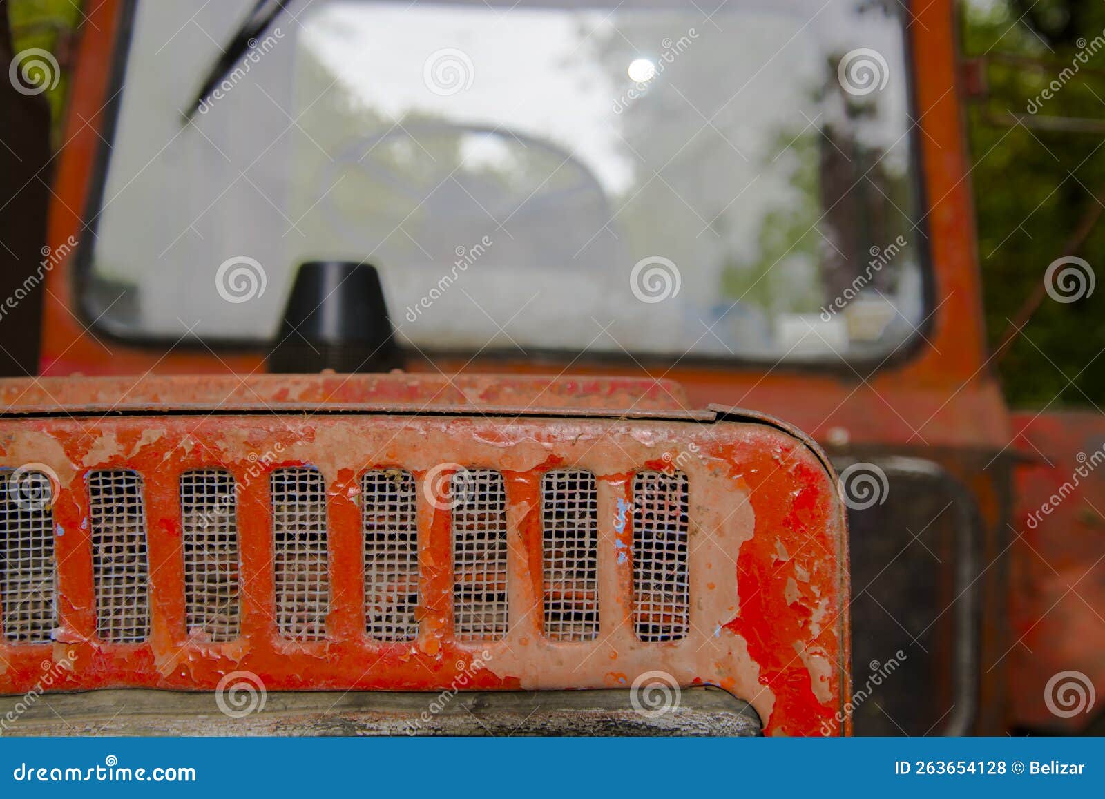 Details of an Old, Retro Red Tractor Stock Photo - Image of tractor ...