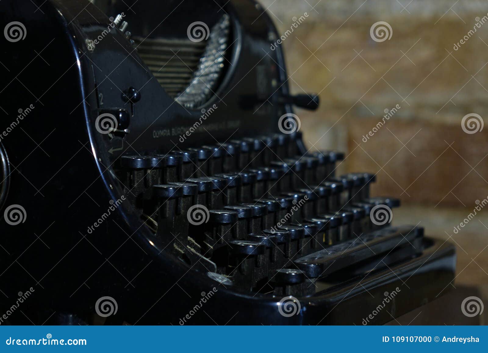 Details of an Old Retro Typewriter, Vintage Style, Dusty Surfaces ...