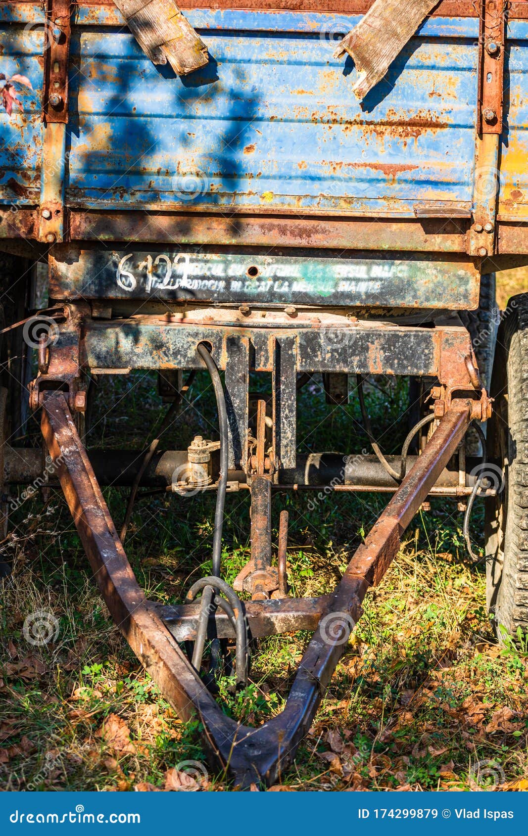 Details of an Old and Rusty Tractor Trailer, Abandoned Trailer of a ...