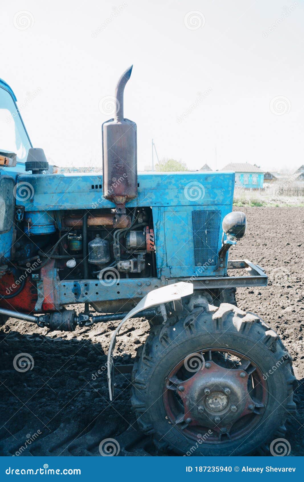 Details of an Old Tractor Close Up Stock Photo - Image of iron ...