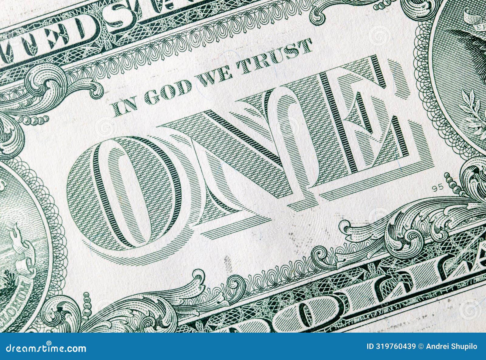 Details of a One Dollar Bill. Background Stock Image - Image of paper ...