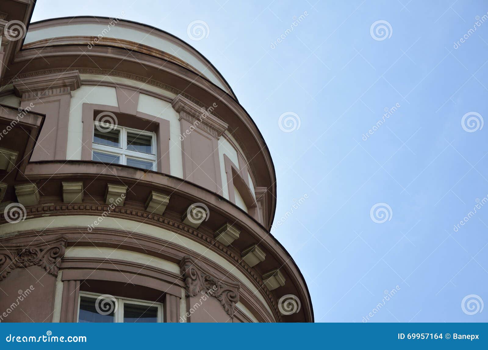 Details of Oval Building Facade Stock Photo - Image of clear, facade ...
