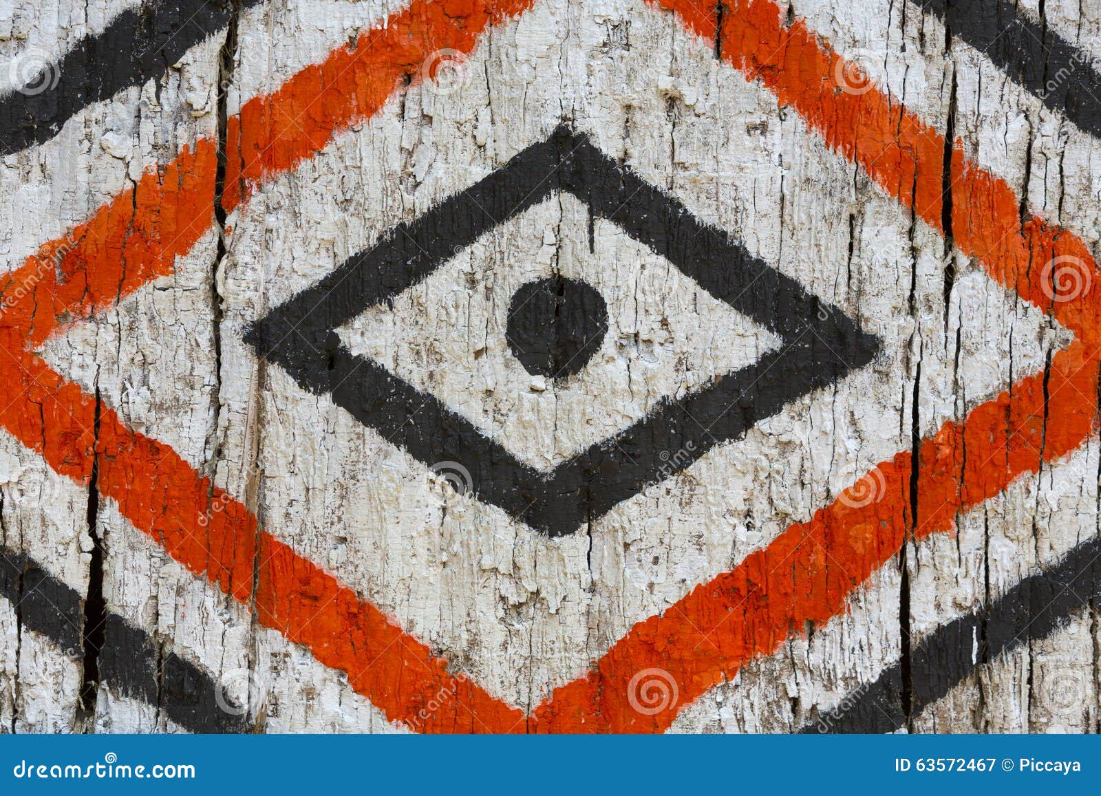 Details of Patterns Painted on Indigenous House, Manaus, Brazil Stock ...