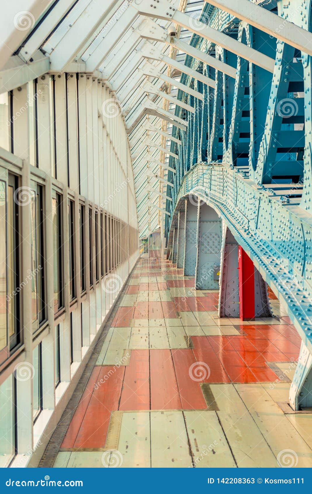 Details of the Pedestrian Bridge Inside the City Stock Image - Image of ...