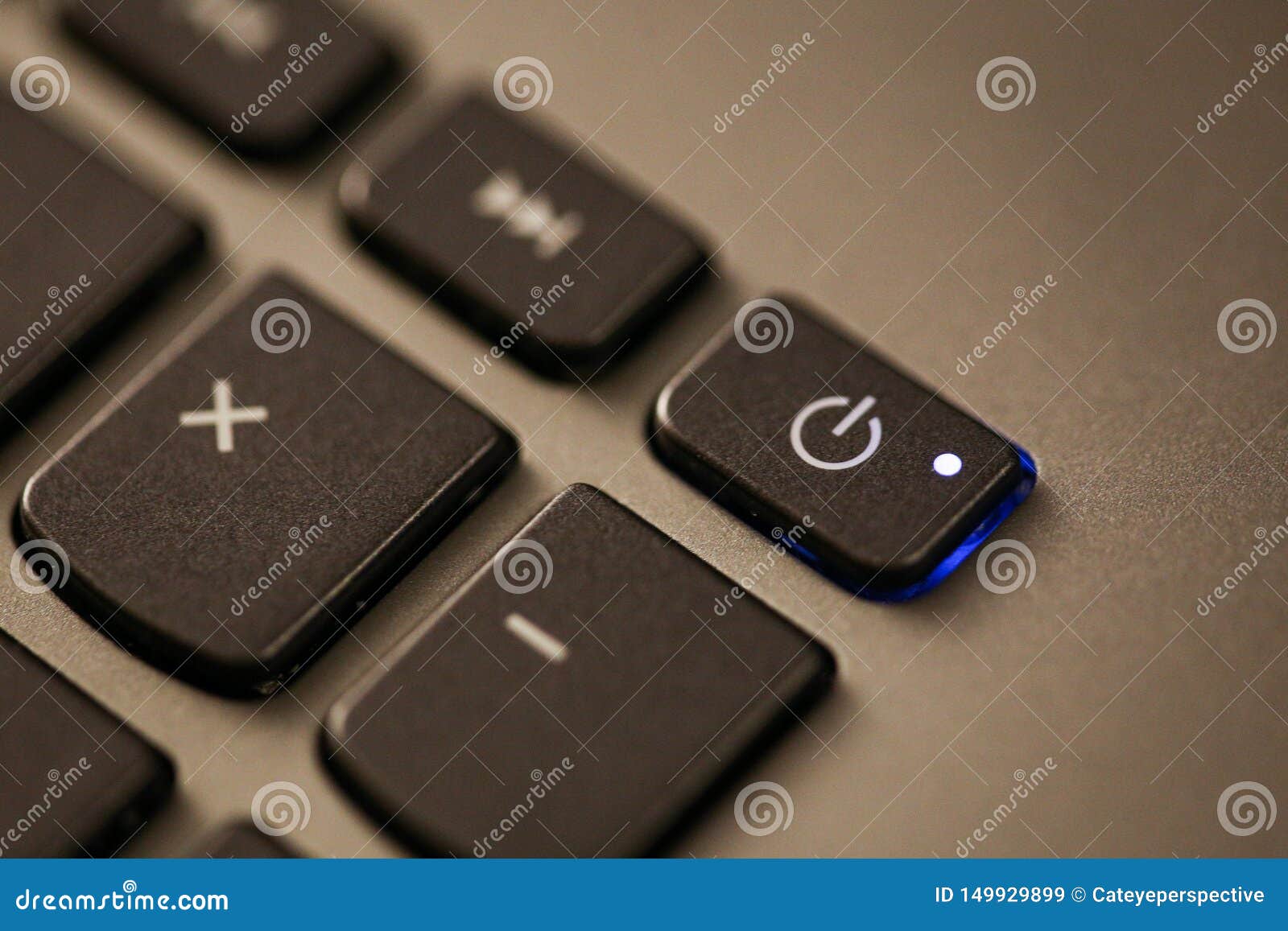 Details with the Power on/OFF Button on a Laptop/computer Keyboard ...