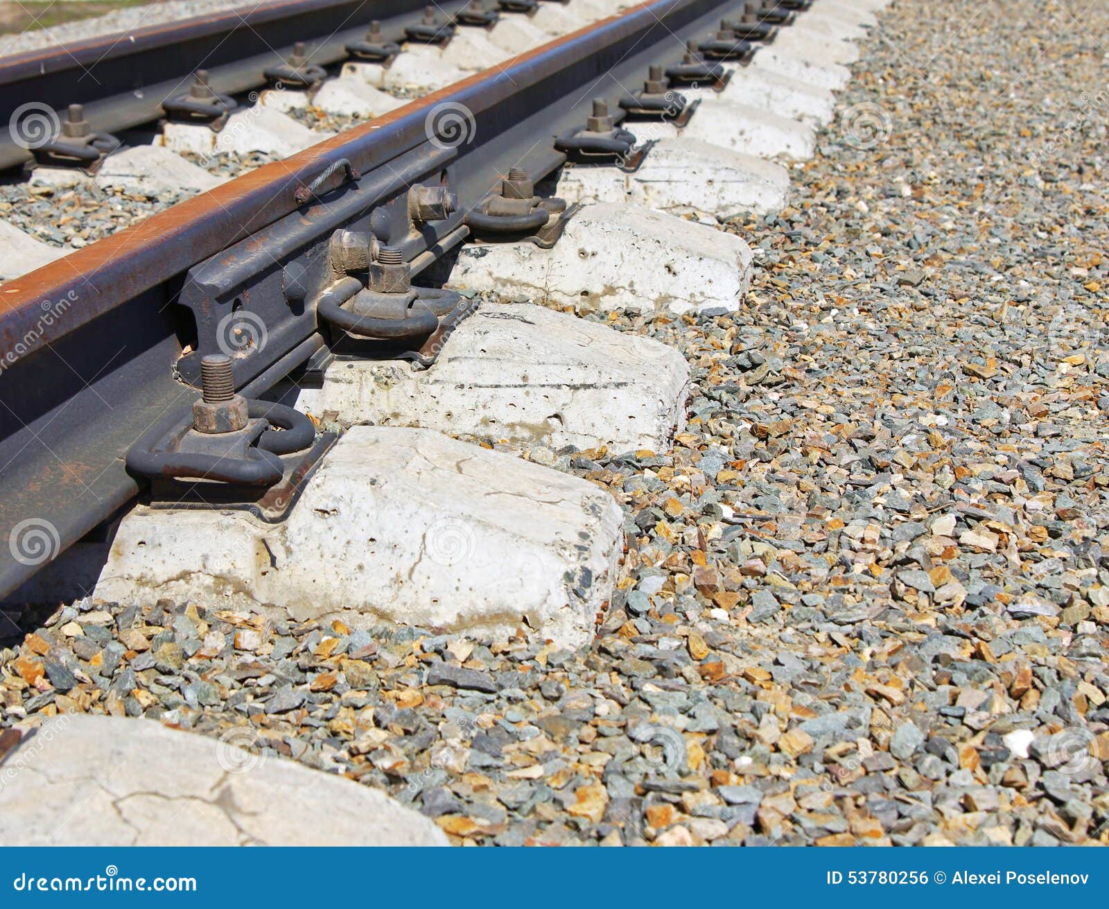 Details of Railway Track on a Gravel Mound Stock Photo - Image of rail ...