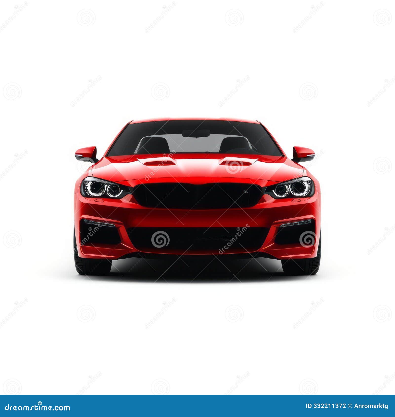 Details of the Red Car on a White Background 3d Render Car Illustration ...