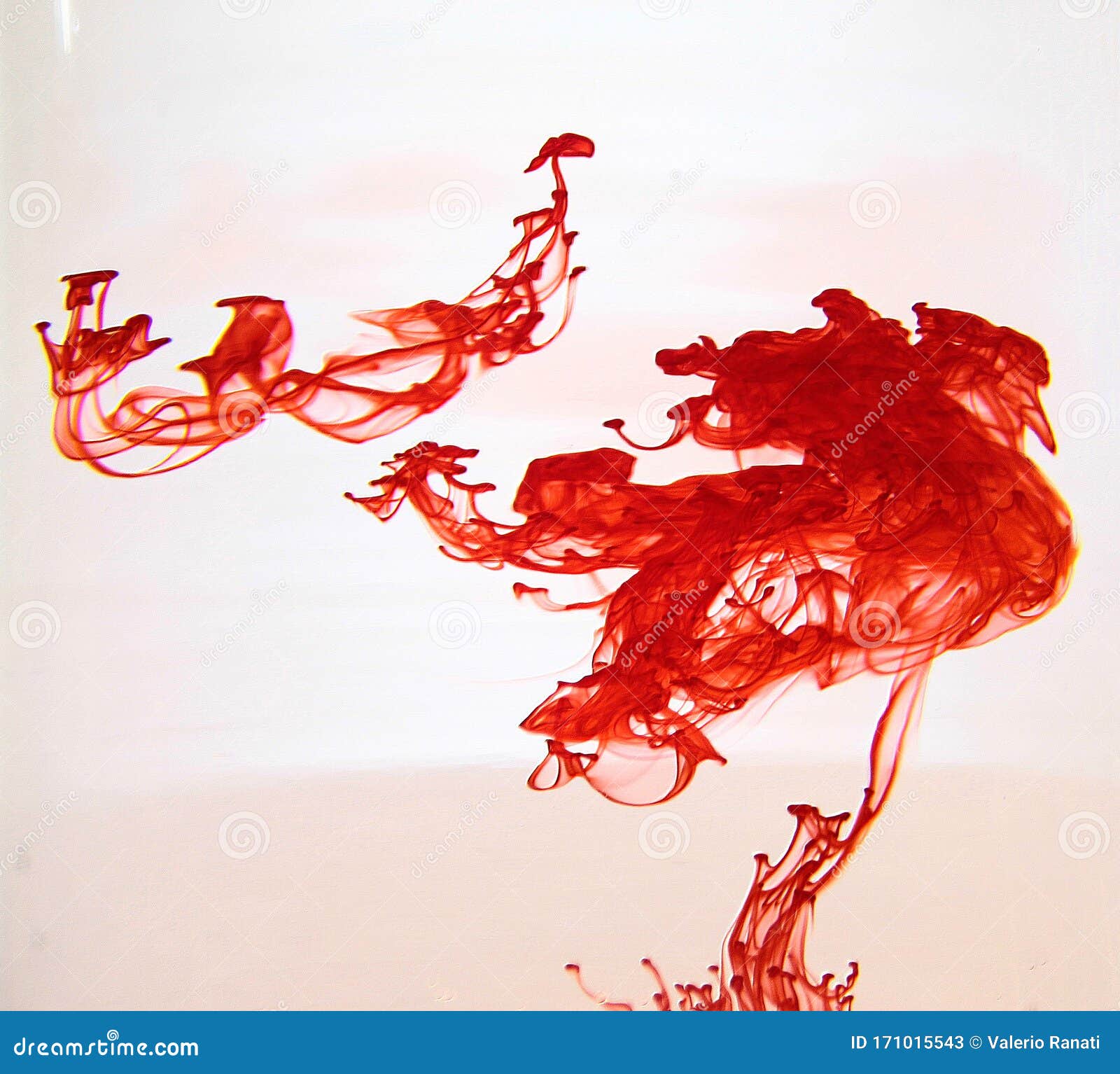 Red ink in water. stock image. Image of explosion, paint - 171015543
