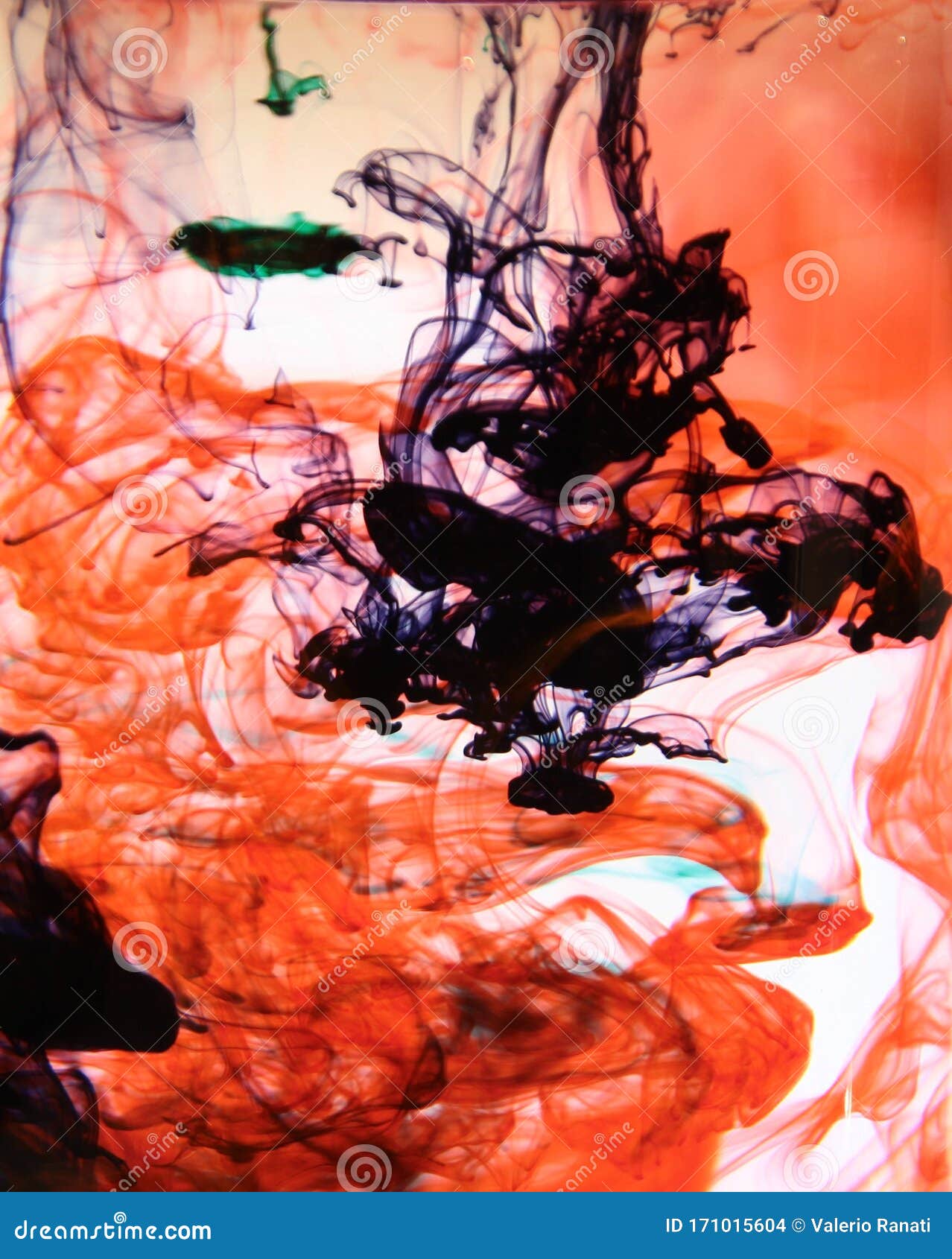 Red ink in water. stock photo. Image of luma, cool, cloud - 171015604