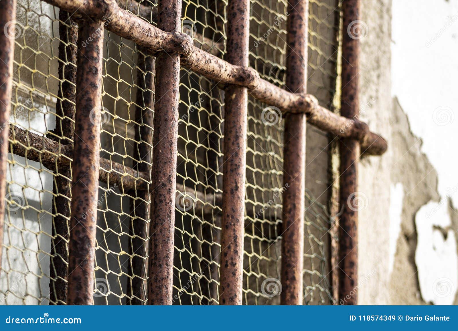 Rusty bars of a jail stock image. Image of people, escape - 118574349