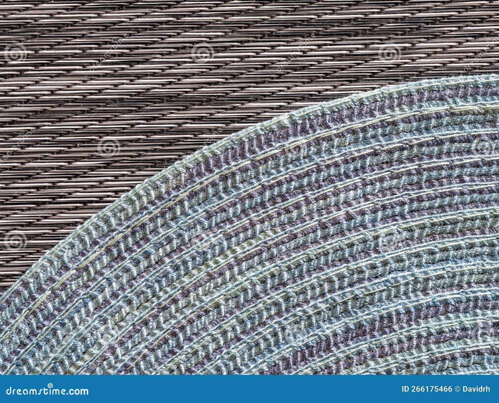 Details of Sections of Round and Square Placemats Stock Photo - Image ...