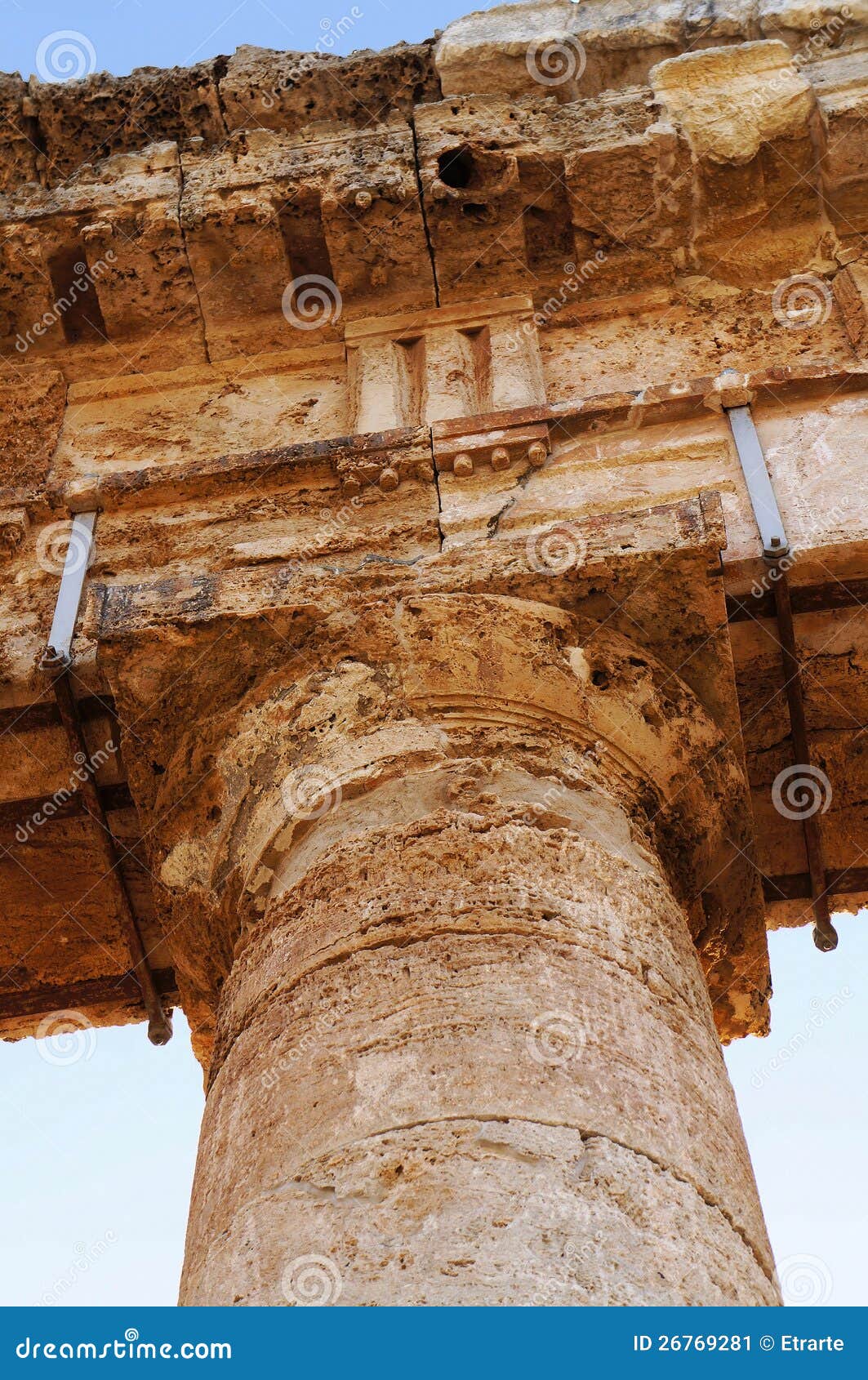 Details of the Segesta Temple in Sicily Stock Image - Image of ...