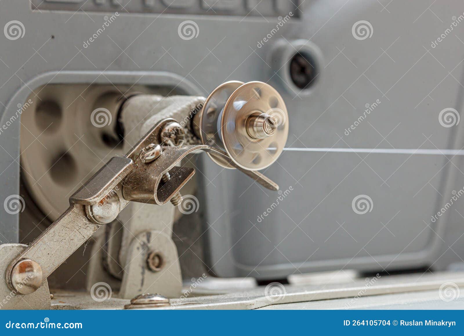 Details of a Sewing Machine, Spool of Thread Stock Photo - Image of ...