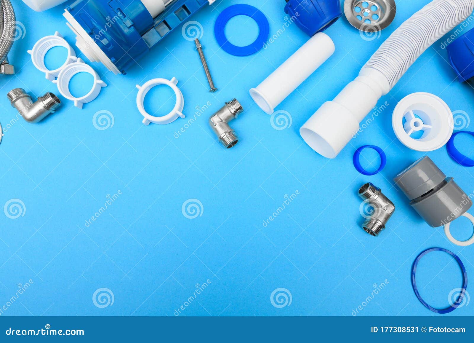 Details Siphon Kitchen Sink on Blue Background - Image Stock Image ...