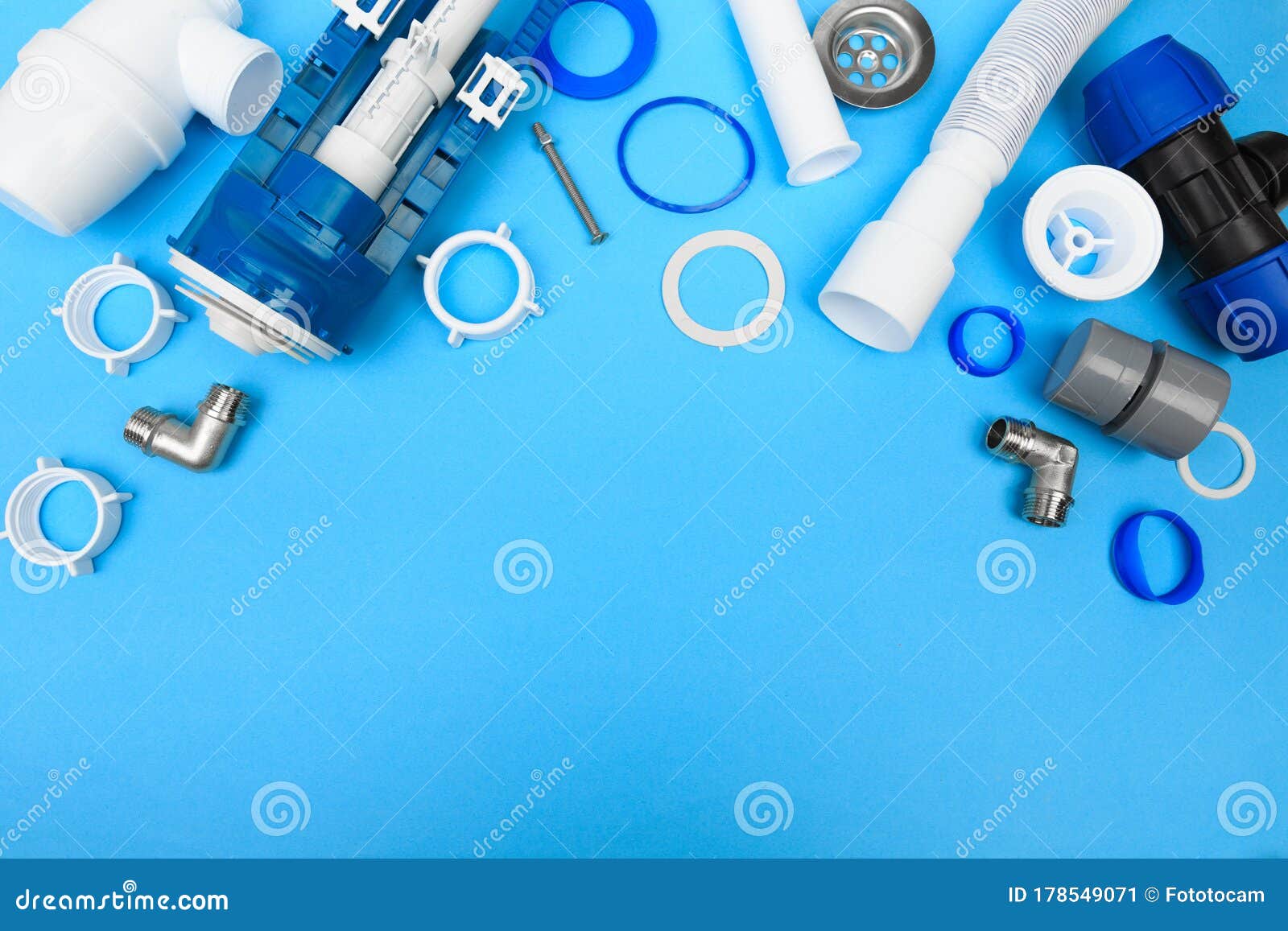 Details Siphon Kitchen Sink on Blue Background - Image Stock Image ...