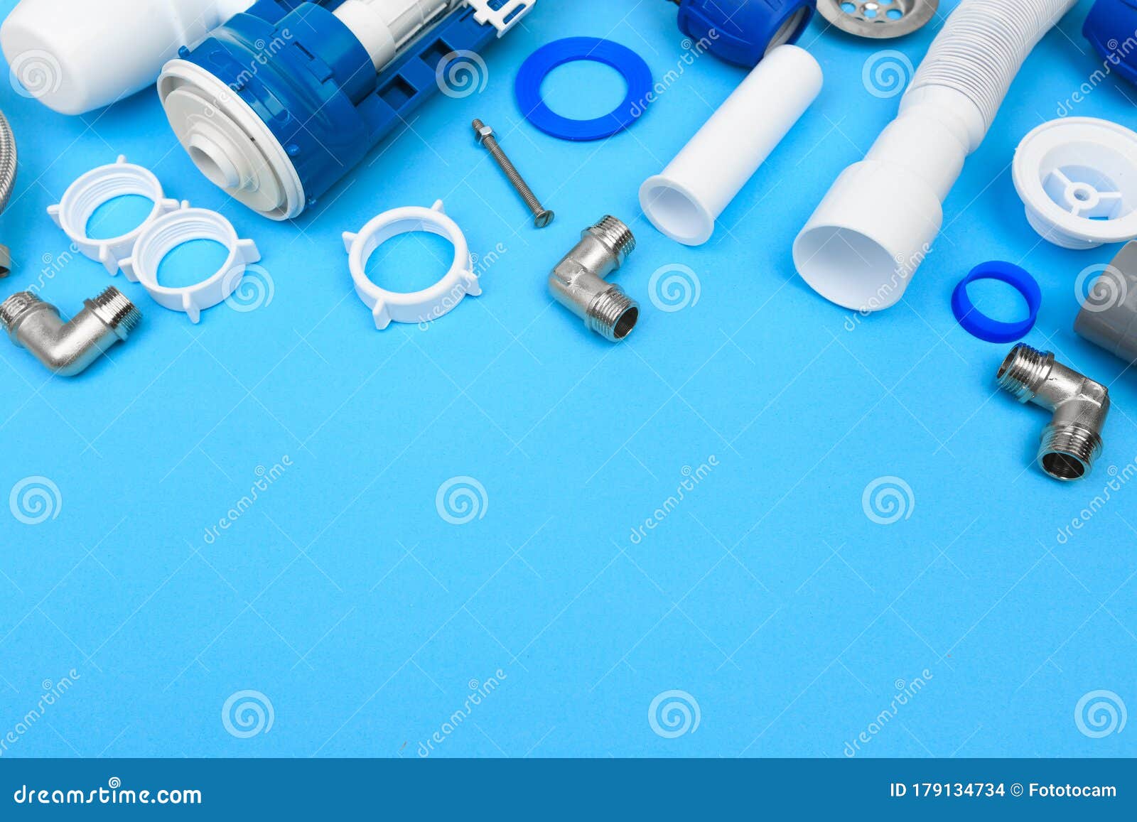 Details Siphon Kitchen Sink on Blue Background - Image Stock Photo ...
