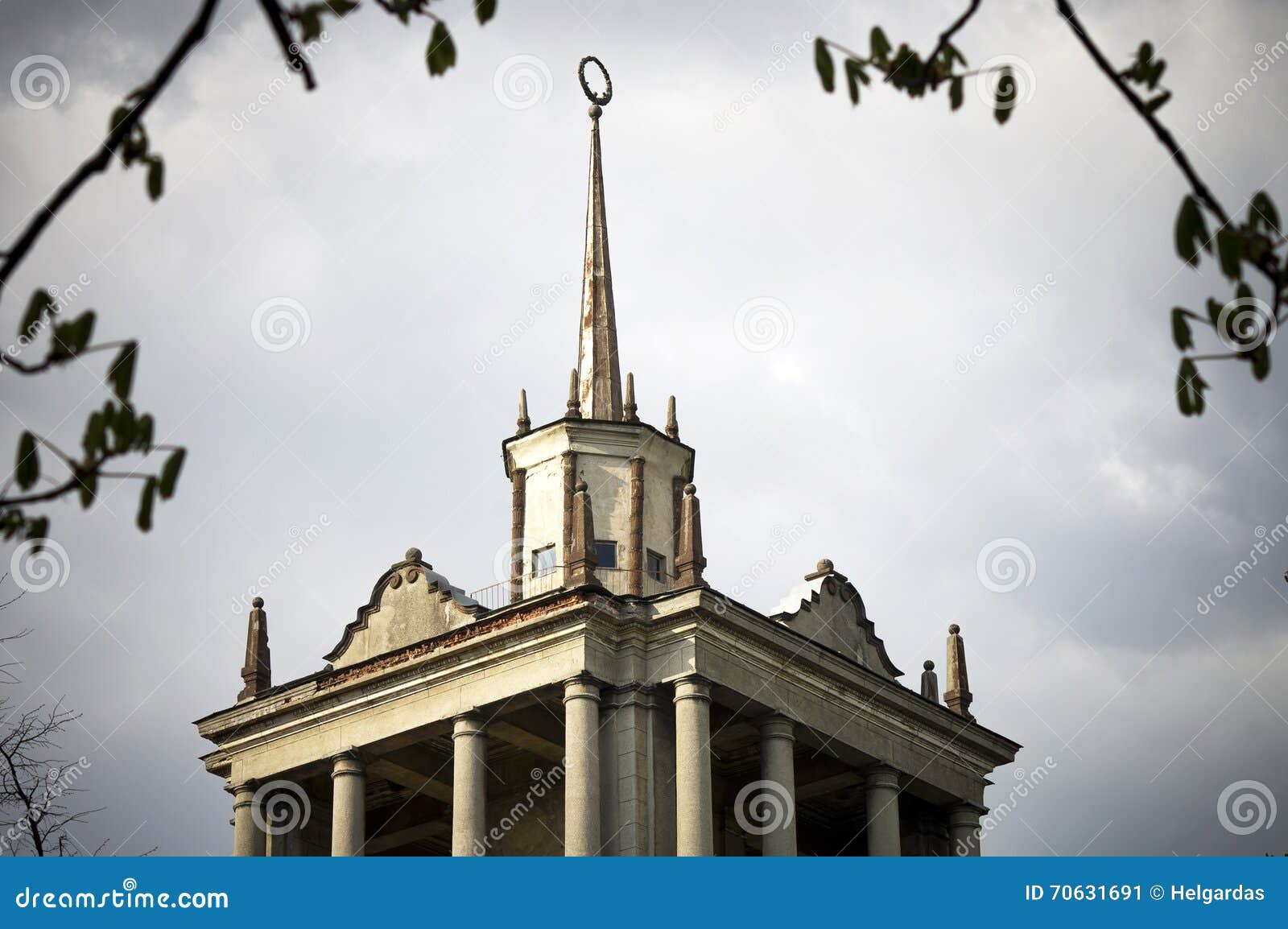 Details of a Soviet Building Roof in Vilnius, Lithuania Stock Image ...