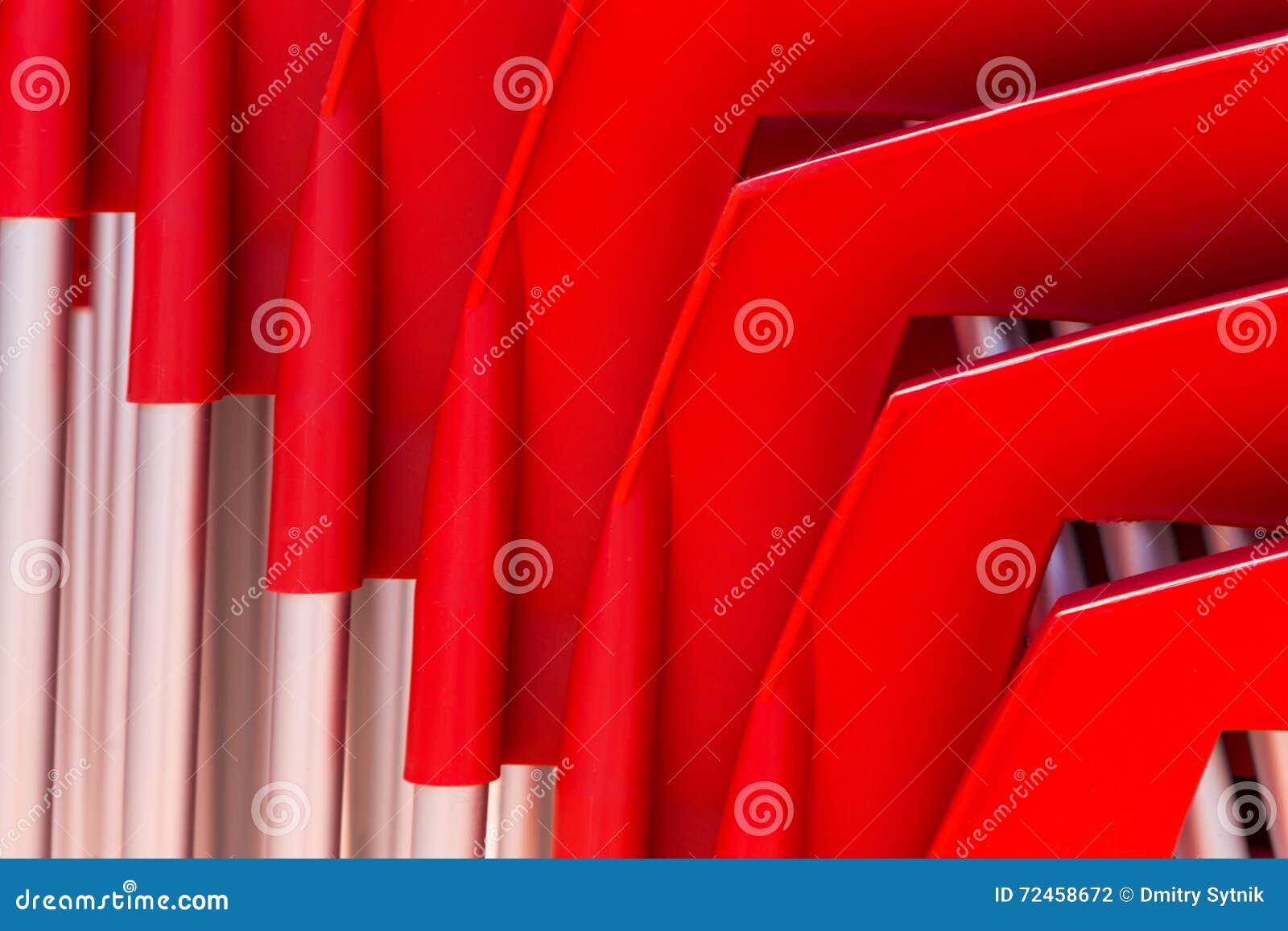 Details of Stack Red Chairs from Hard Plasti Stock Photo - Image of ...