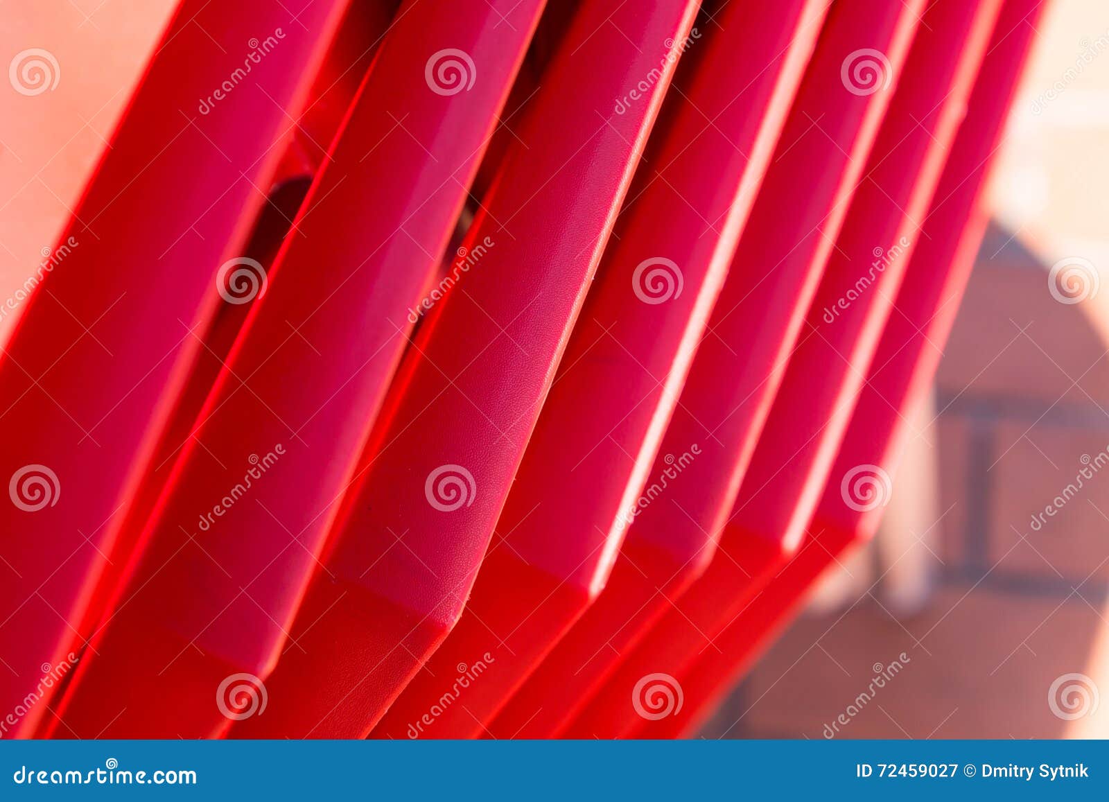 Details of Stack Red Chairs from Hard Plasti Stock Image - Image of ...