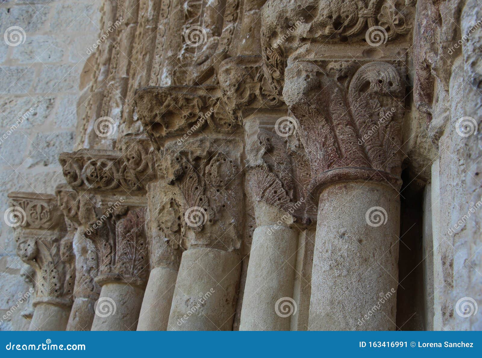 Columns of a Medieval Temple Stock Image - Image of artisann, beautiful ...