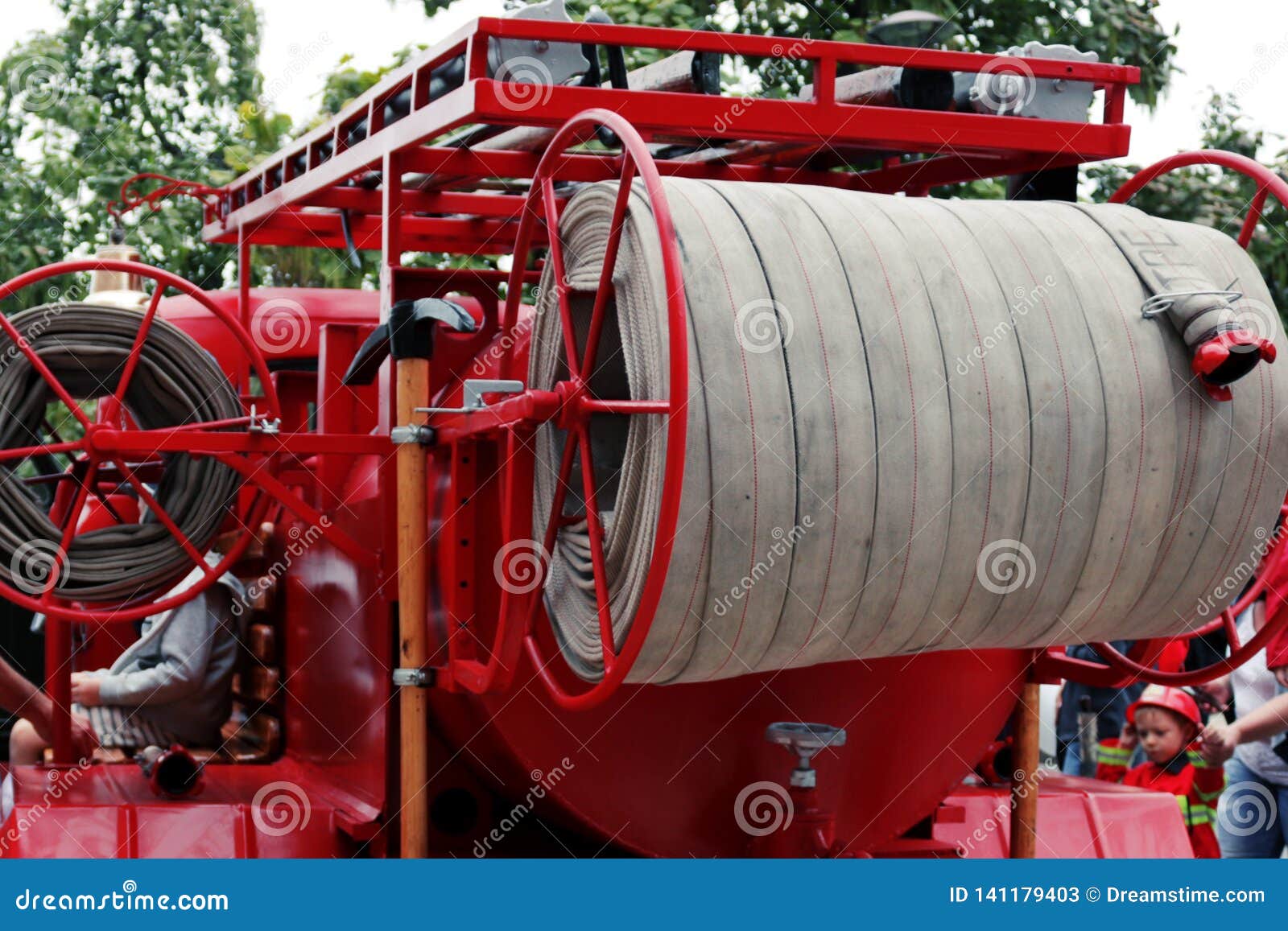 Details and Structure of the Fire Truck Editorial Stock Photo - Image ...