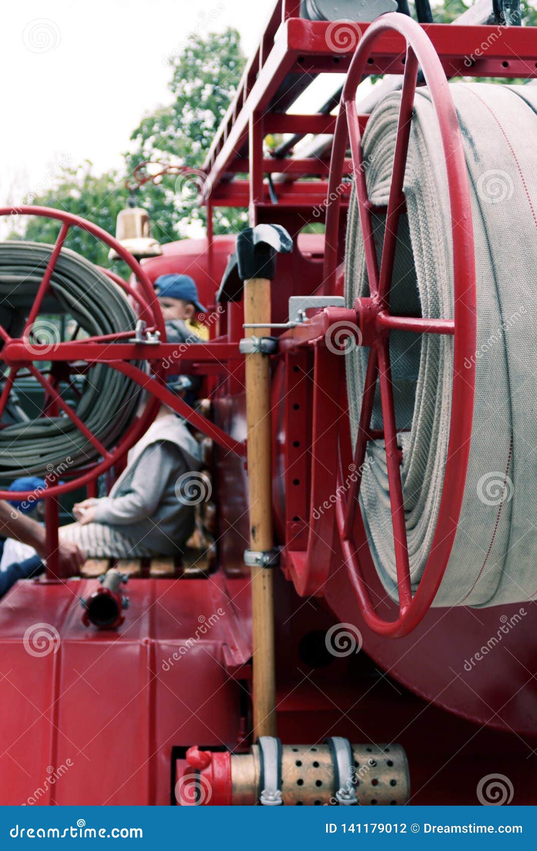 Details and Structure of the Fire Truck Stock Photo - Image of pressure ...