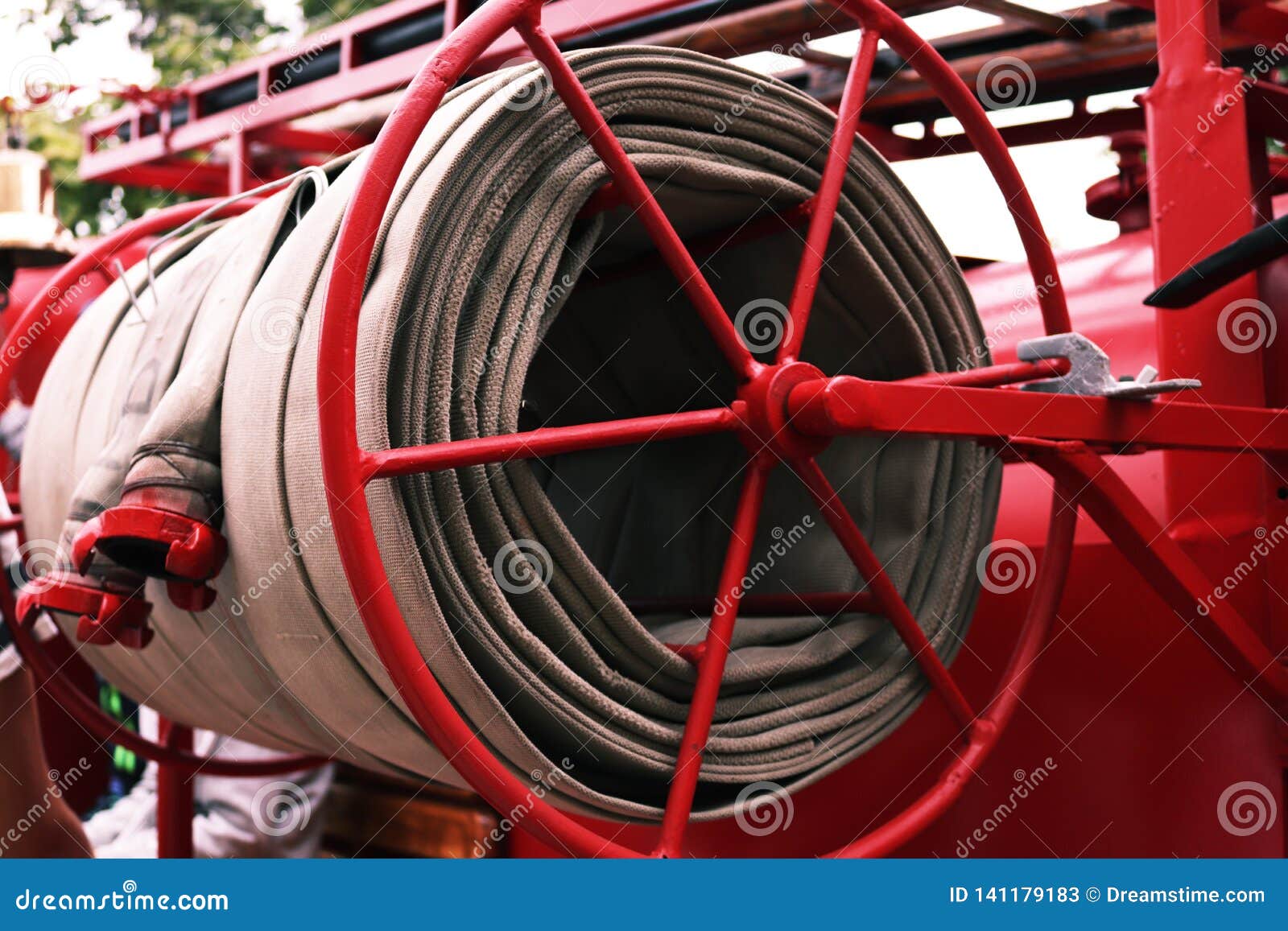 Details and Structure of the Fire Truck Stock Image - Image of machine ...