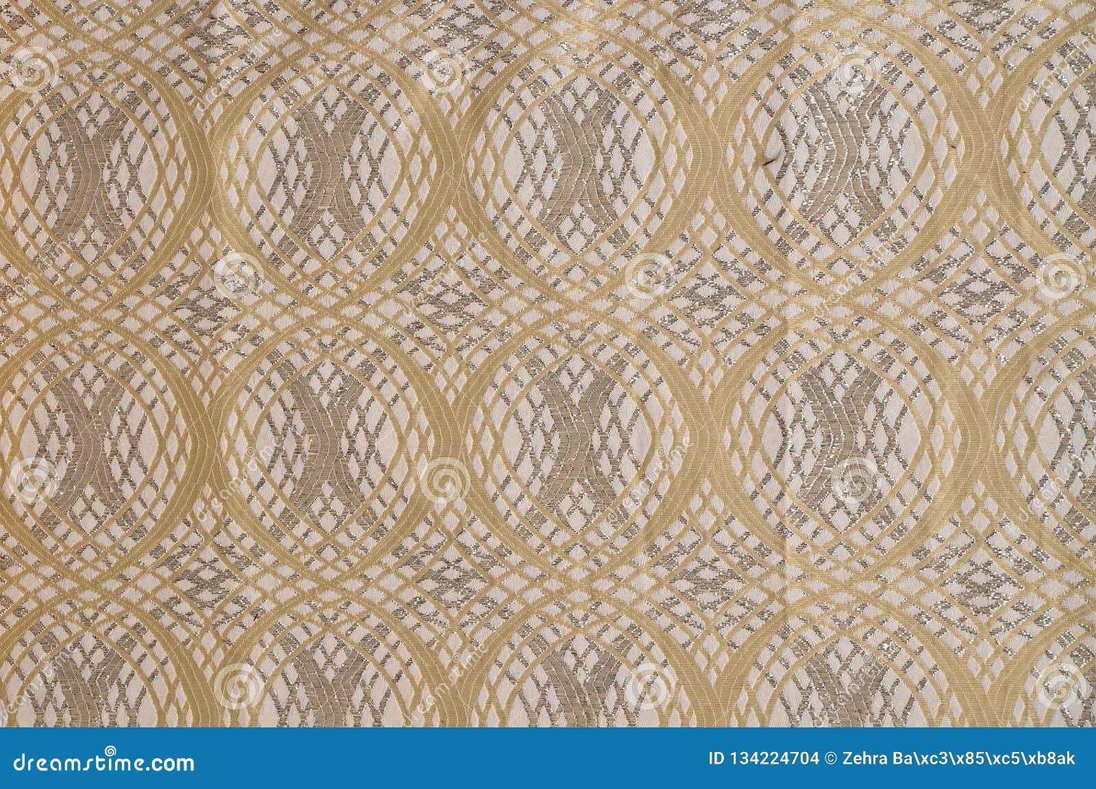 Beige Colored Patterned Fabric Texture Stock Photo - Image of bedding ...