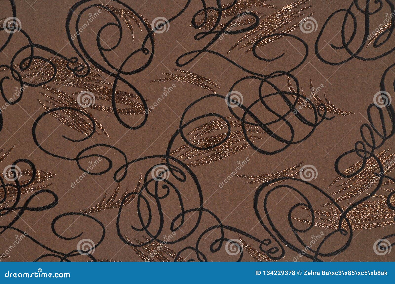 Brown Colored Patterned Fabric Texture Stock Photo - Image of cloth ...