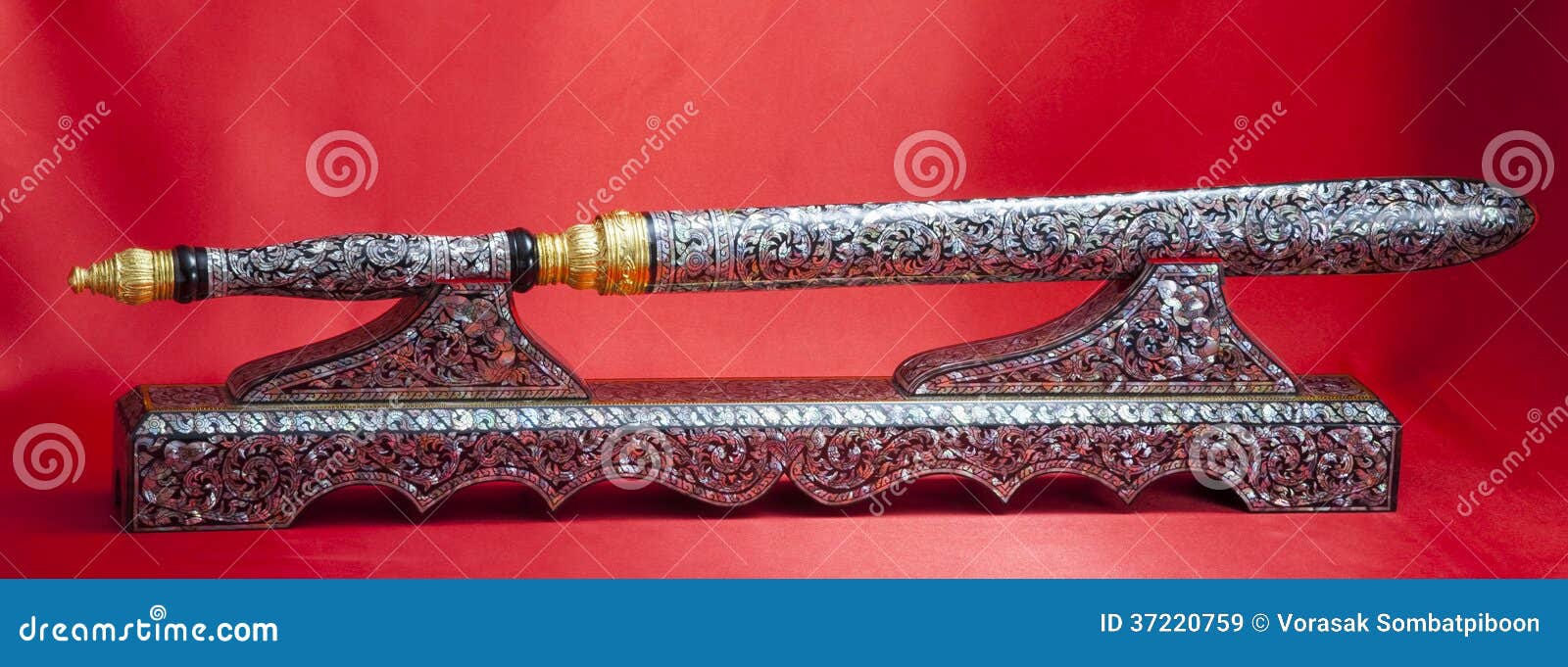 Details of Thai sword stock image. Image of handle, individual - 37220759