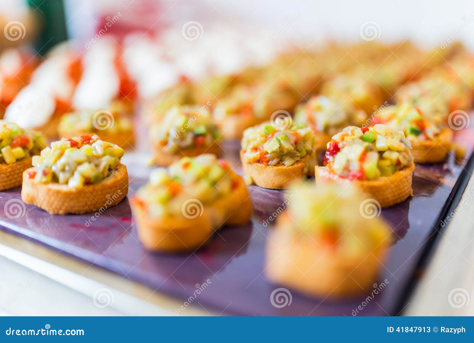 Details of a Tray with Canapes Stock Image - Image of closeup ...