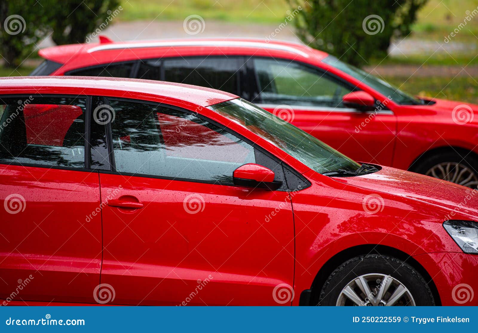Details of two red cars.. stock image. Image of black - 250222559