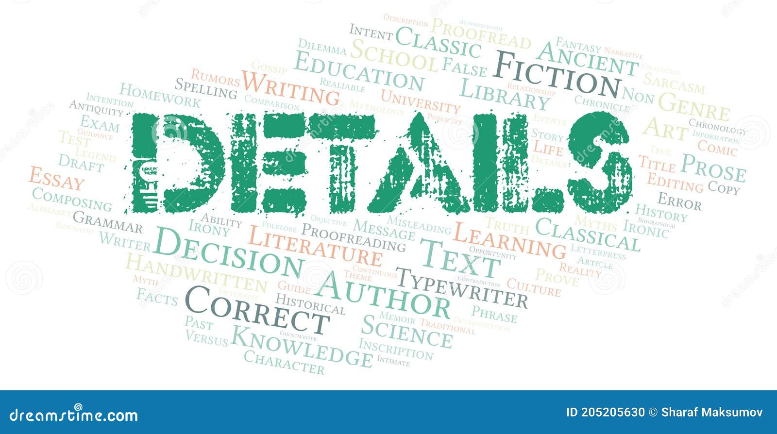 Details Typography Word Cloud Create with the Text only Stock ...